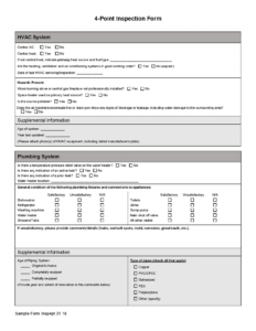 4 Point Home Inspection Form - LAB Home Inspections LLC